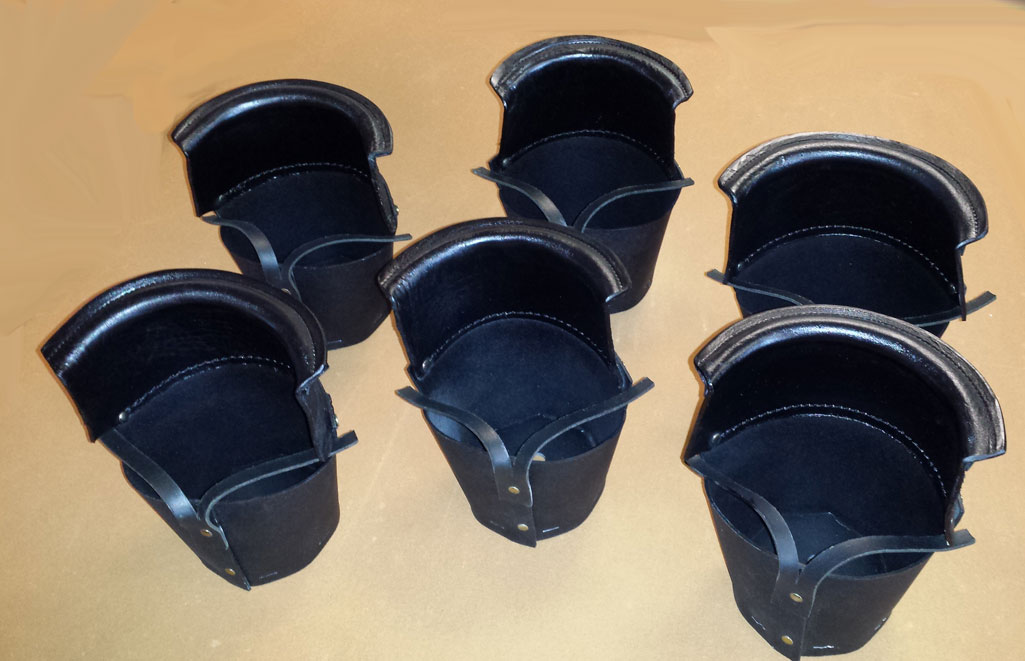 Leather Bucket Style Pockets