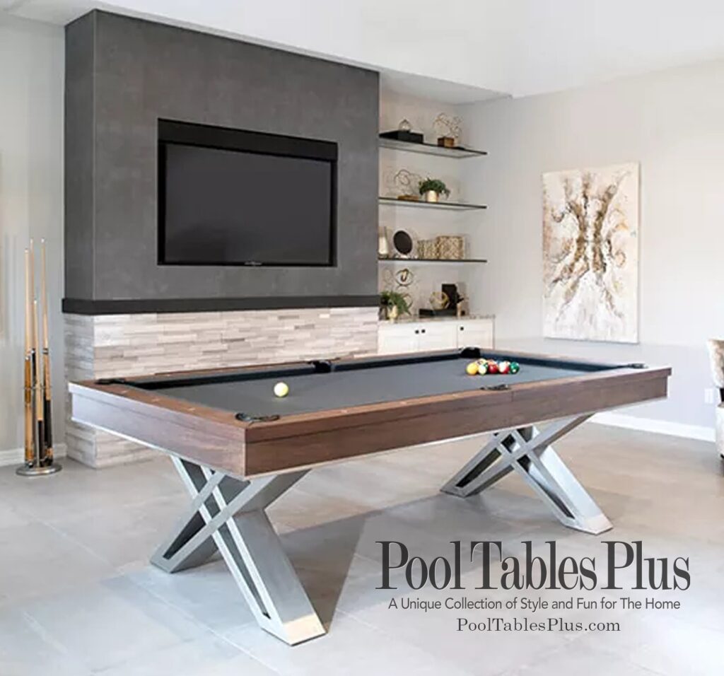 8′ Pierce Walnut Pool Table