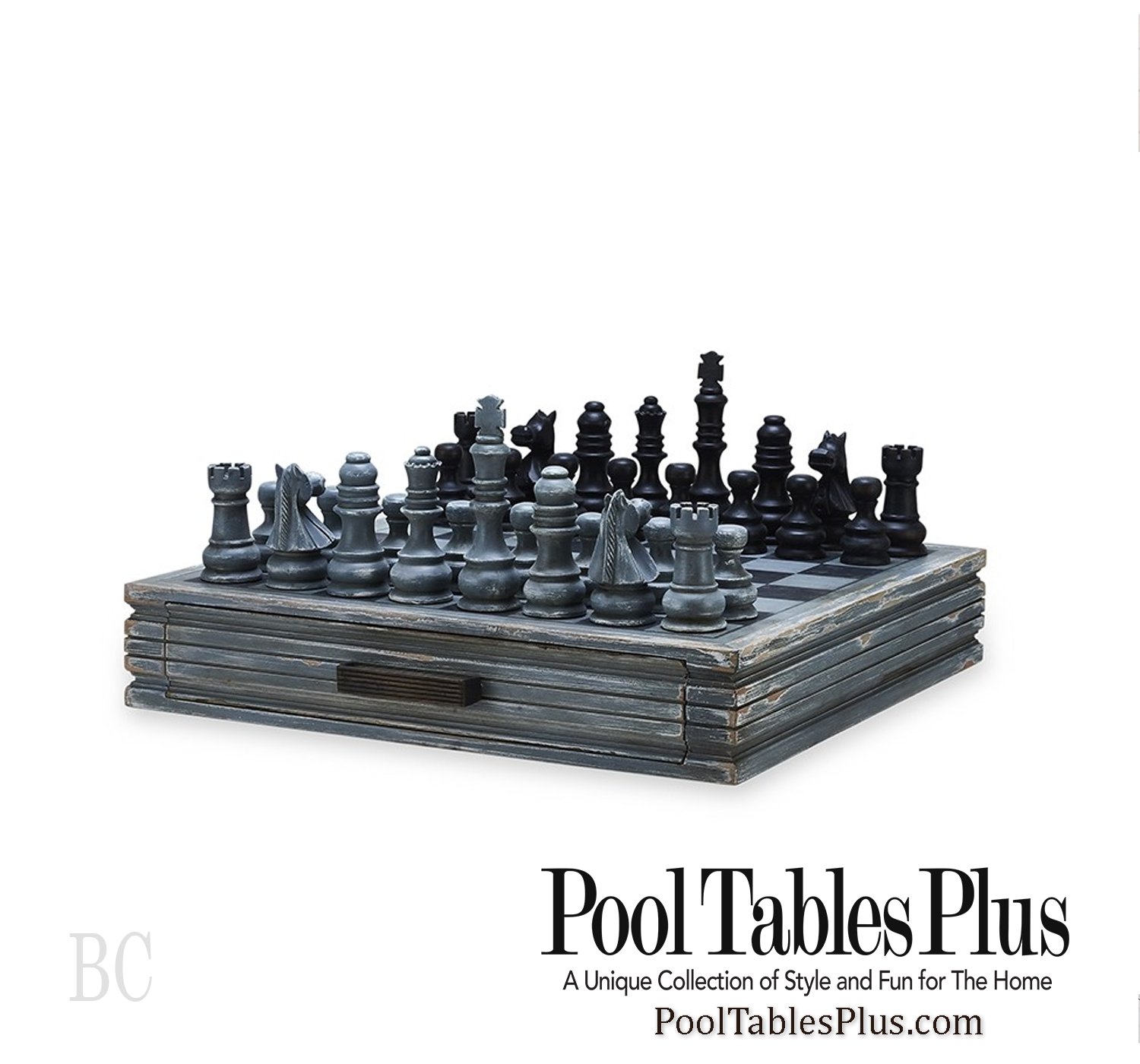 Table Top Chess Set with Drawers