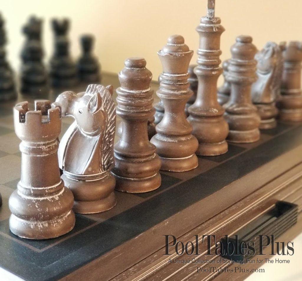 Table Top Chess Set with Drawers